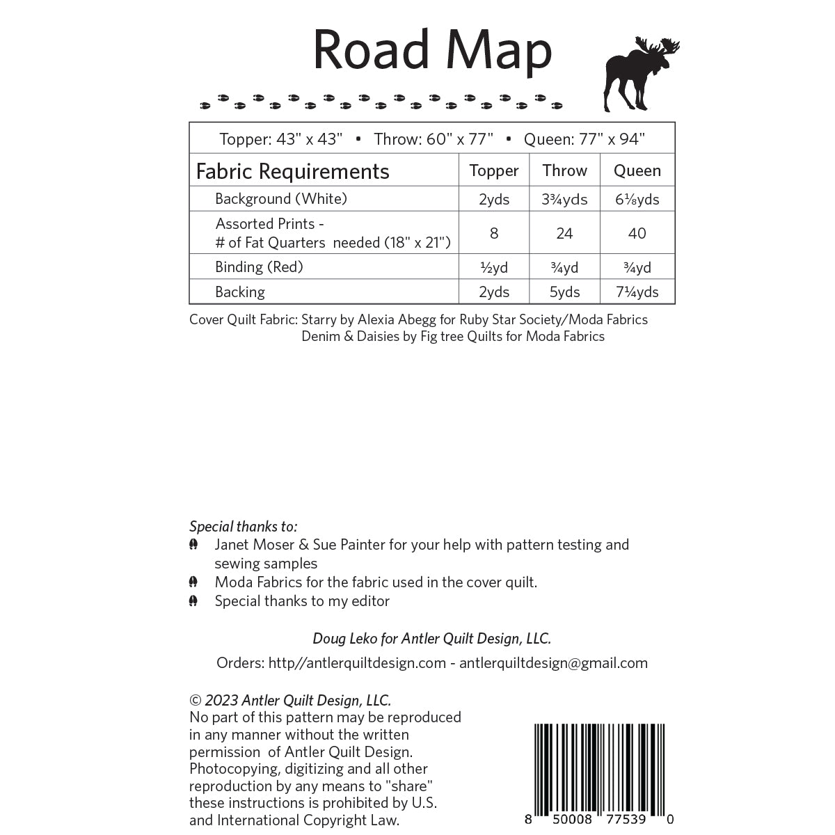 Road Map - Antler Quilt Design, LLC.