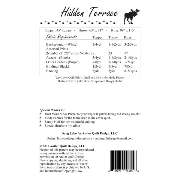 Hidden Terrace - Antler Quilt Design, LLC.