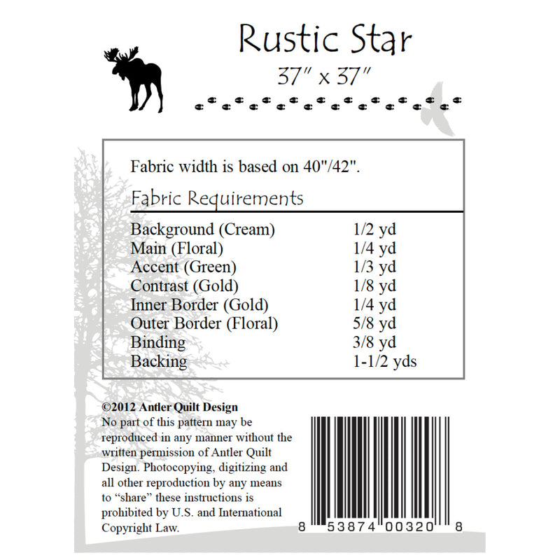 Rustic Star - Antler Quilt Design, LLC.